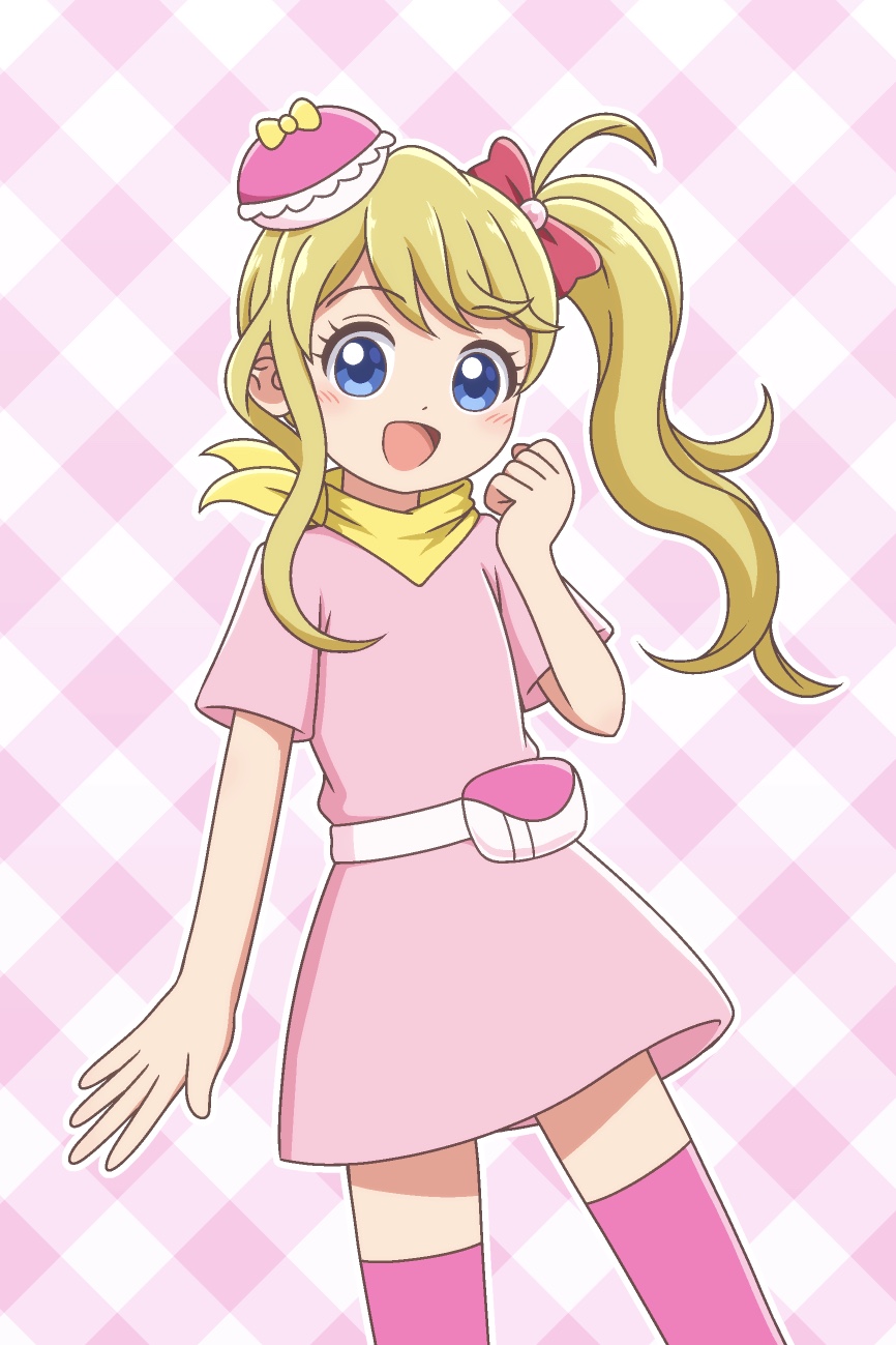 Safebooru - 1girl :d bandai bandana bandana around neck blonde hair ...