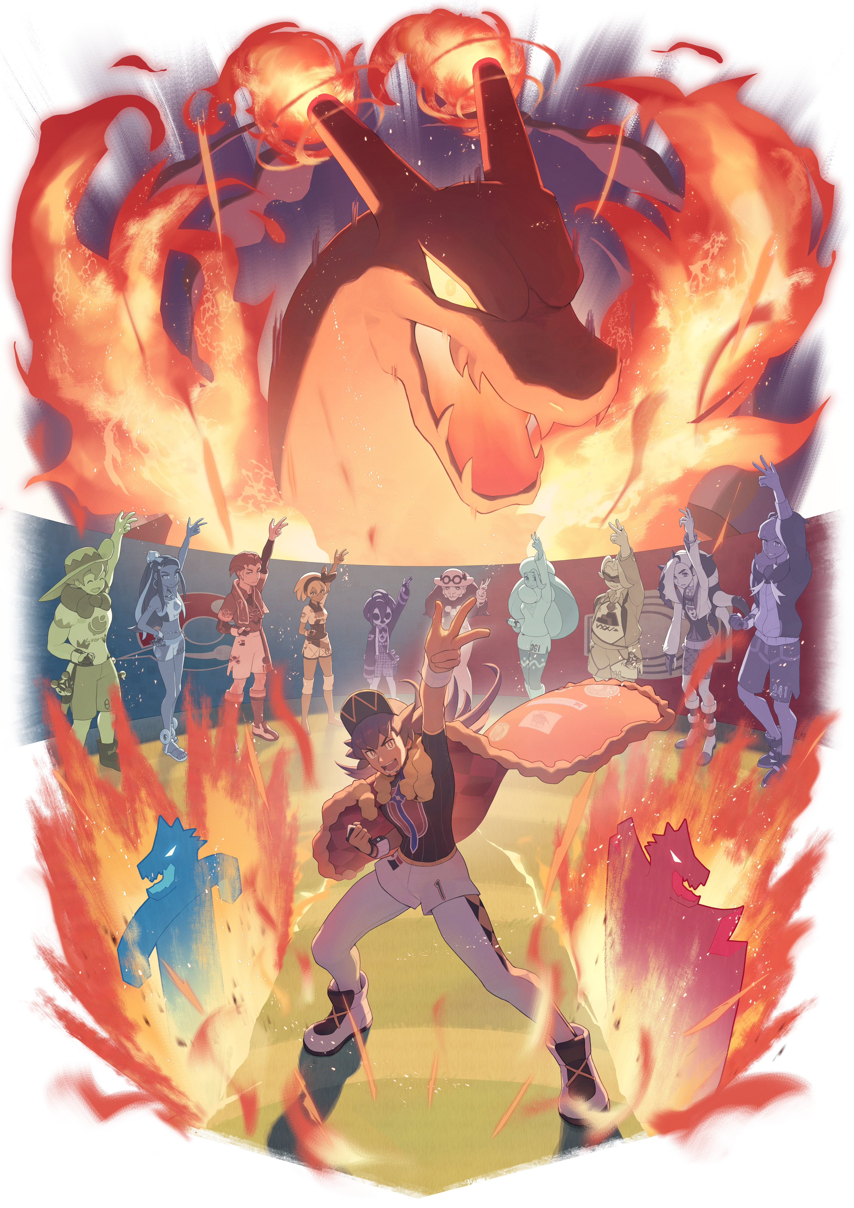 Safebooru - 4girls 6+boys absurdres allister (pokemon) baseball cap bea ...