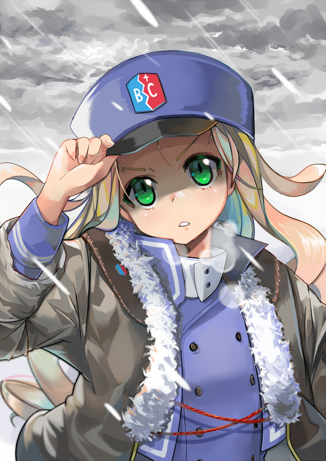 Safebooru - 1girl adjusting clothes adjusting headwear bc freedom ...
