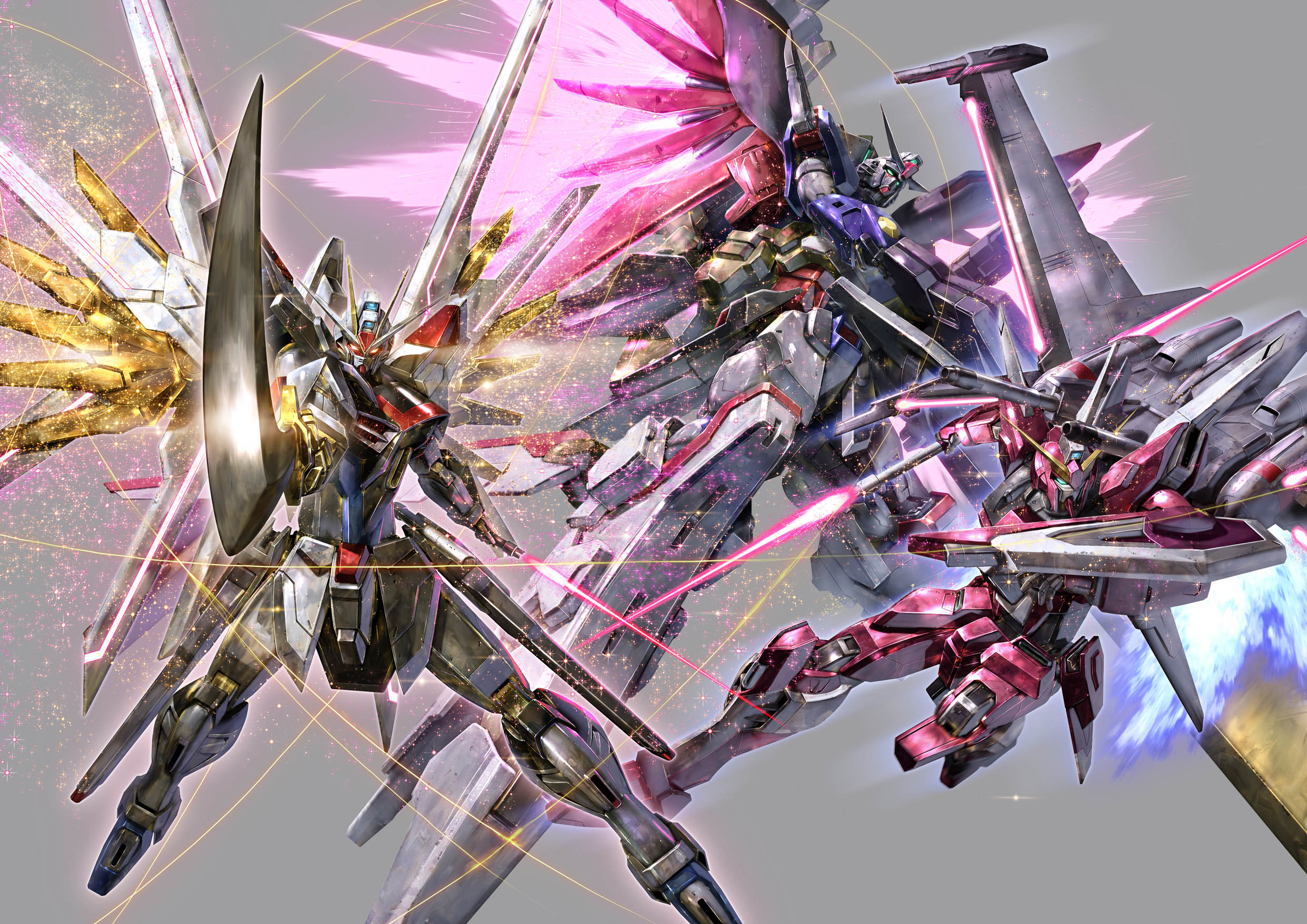Safebooru - destiny gundam spec ii double blade dual wielding energy ...