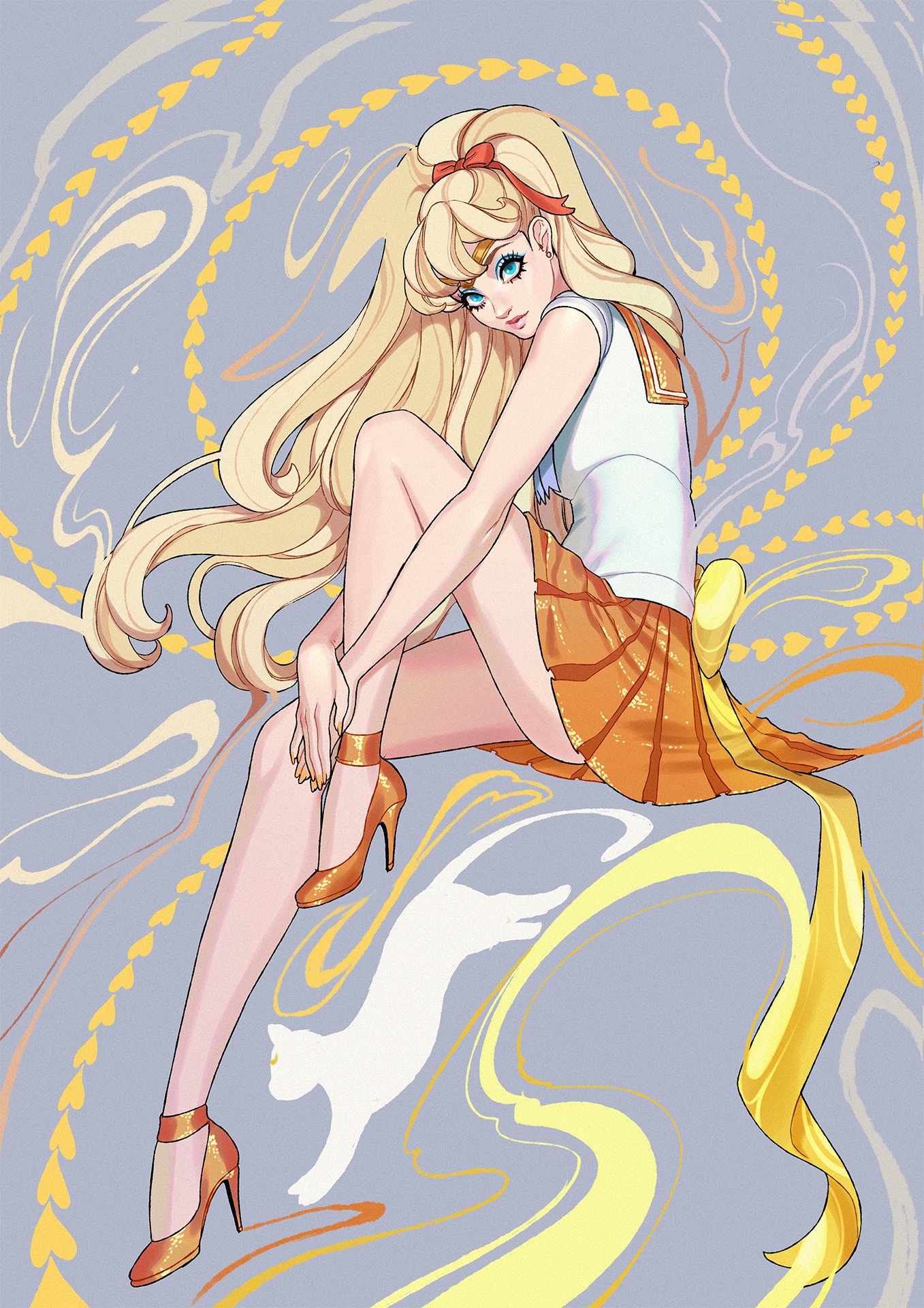 Safebooru - 1girl aino minako bishoujo senshi sailor moon blonde hair blue eyes eyeshadow full ...
