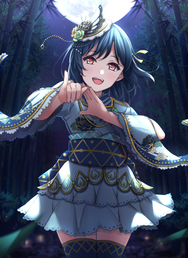 Safebooru - 1girl aiguillette bamboo bamboo forest bangs black hair ...
