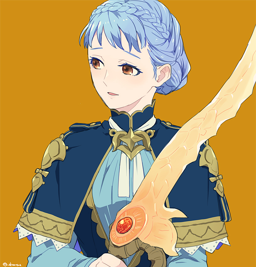 Safebooru - 1girl bangs blue hair blutgang (fire emblem) braid brown ...