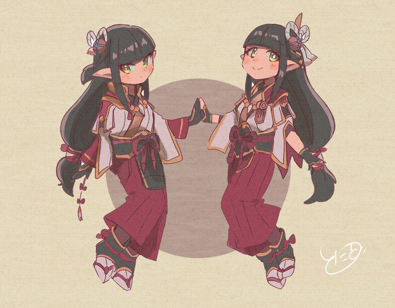 Safebooru - 2girls black hair blush hinoa japanese clothes kimono long ...