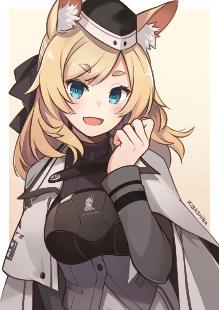 Safebooru - 1girl animal ear fluff animal ears arknights armor artist name bangs black bow black ...