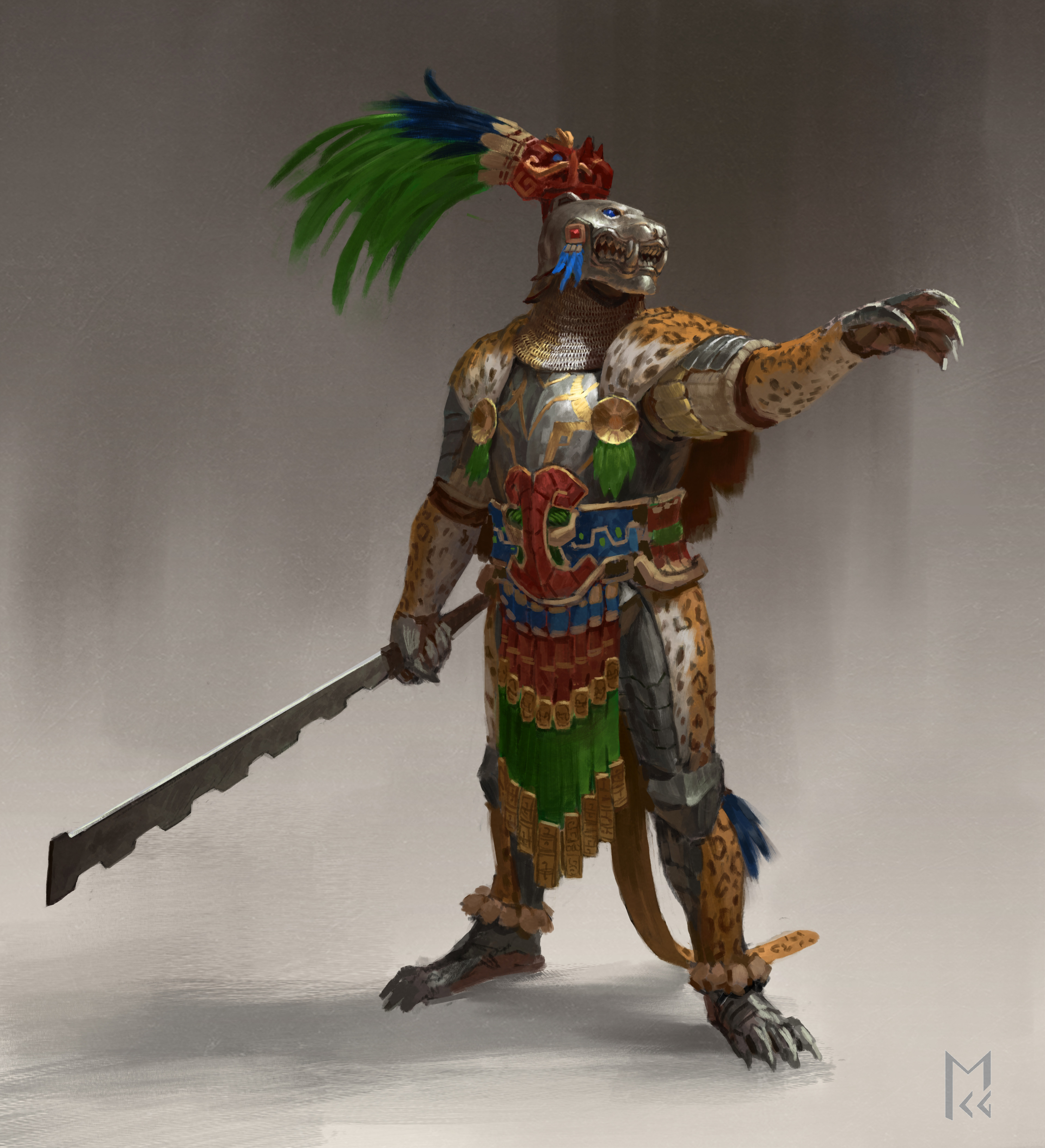 Safebooru - 1other absurdres ambiguous gender animal helmet armor aztec ...