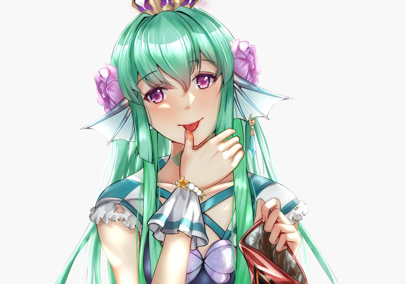 Safebooru - 1girl alien simp bag bangs collarbone crown doritos ...