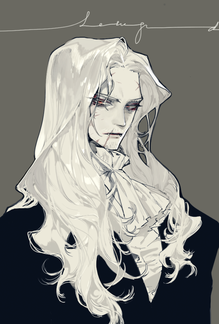 Safebooru - 1boy castlevania colored skin cravat dracula (castlevania ...