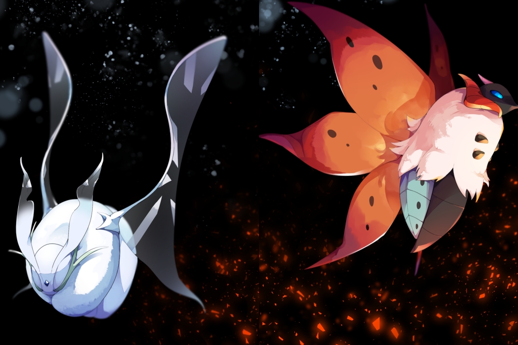 Safebooru - blue eyes bug commentary request embers frosmoth gen 5 ...