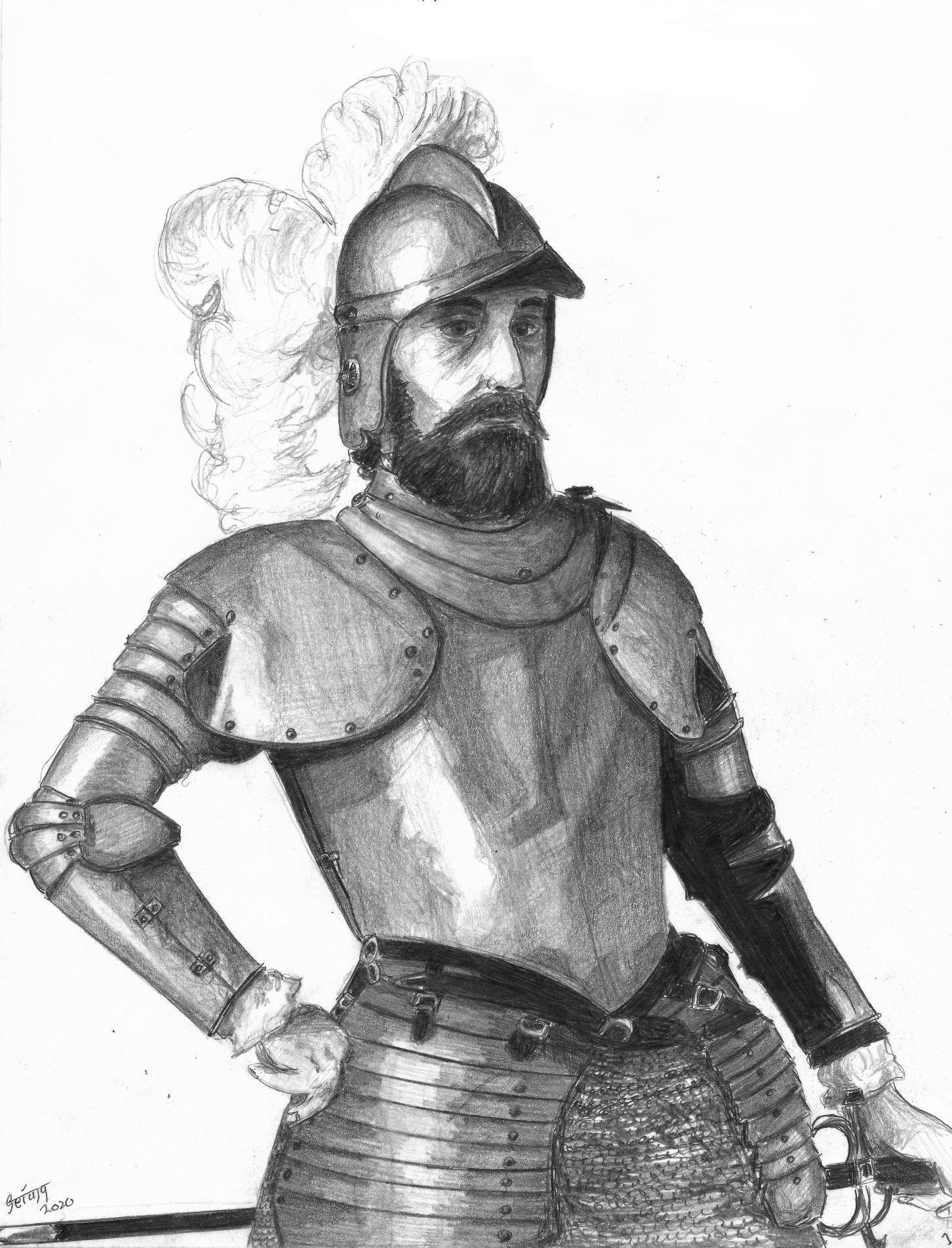 Safebooru - 1boy armor beard chainmail conquistador facial hair ...