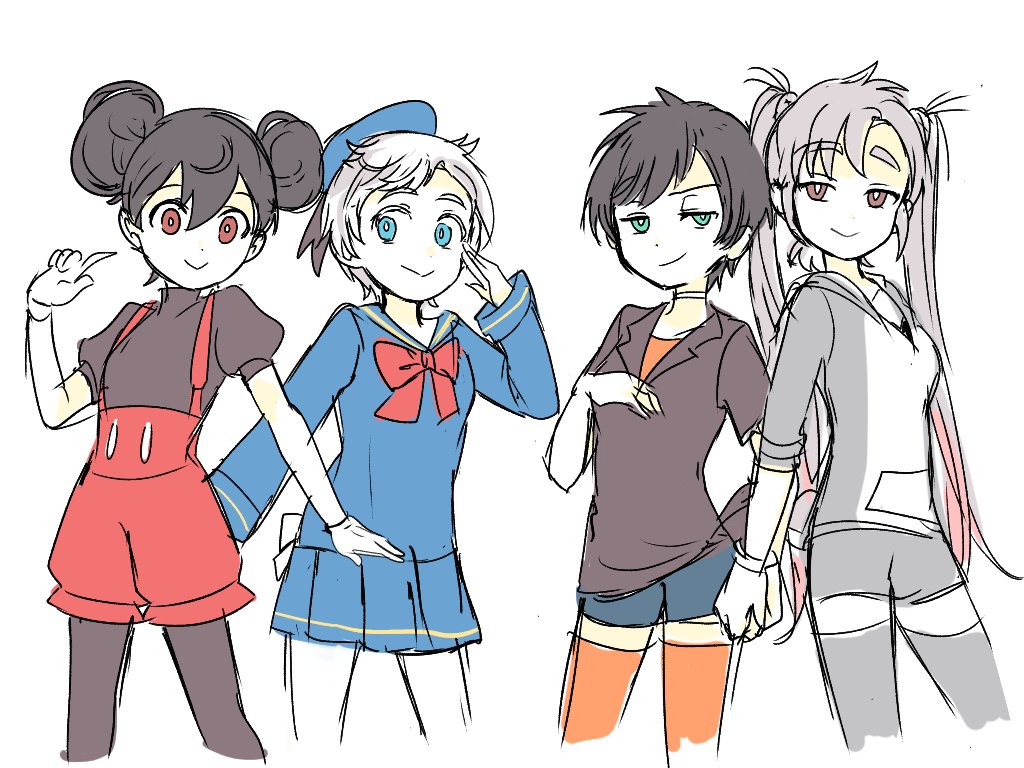 Safebooru - 4girls bugs bunny crossover daffy duck disney donald duck ...