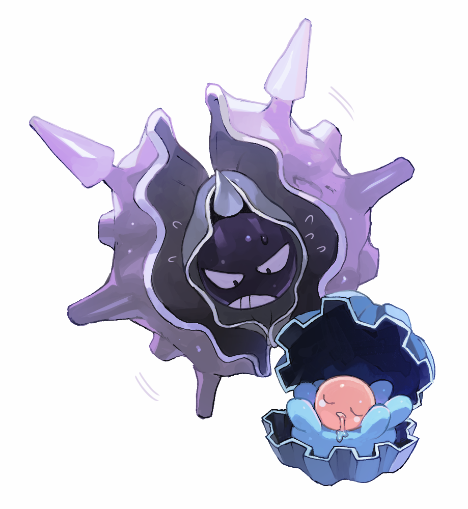 Safebooru - clamperl closed eyes cloyster commentary request drooling ...