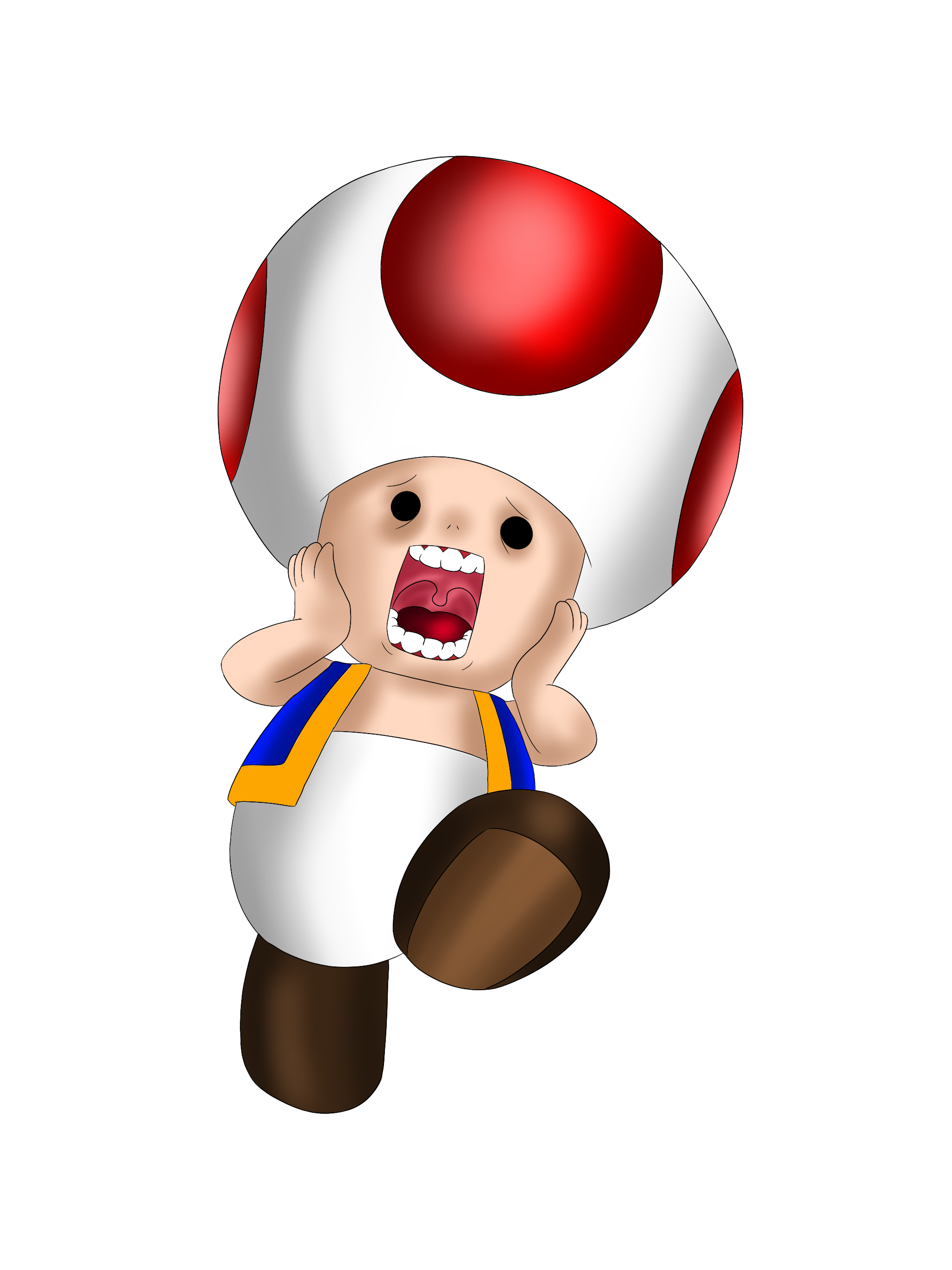 Safebooru - nintendo scared screaming super mario bros. toad | 3510841