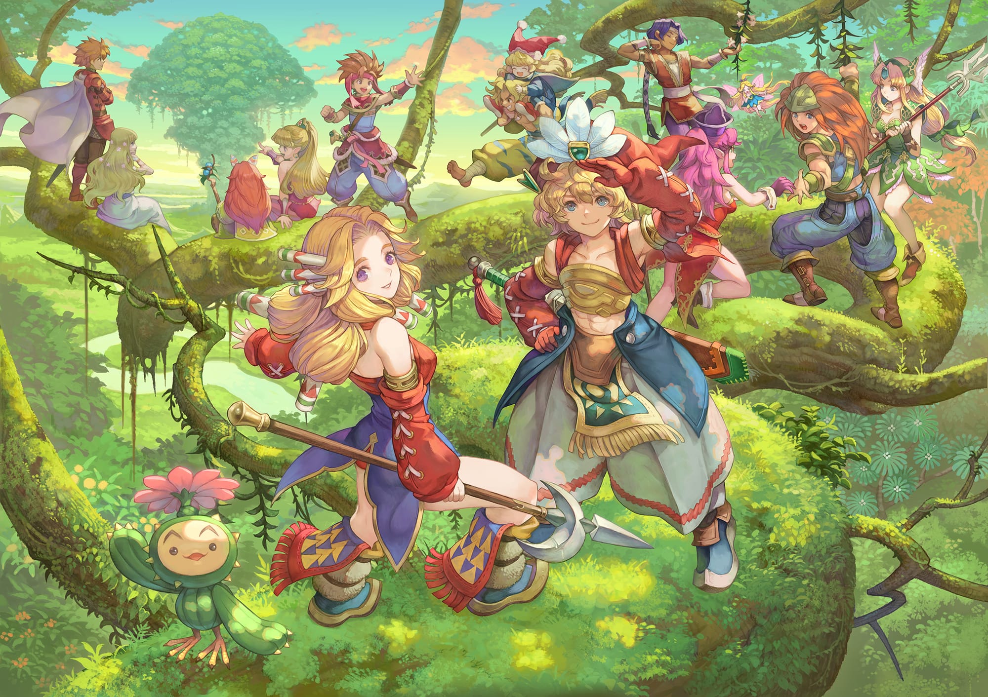 Safebooru - 1other 6+boys 6+girls angela (seiken densetsu 3) blonde ...