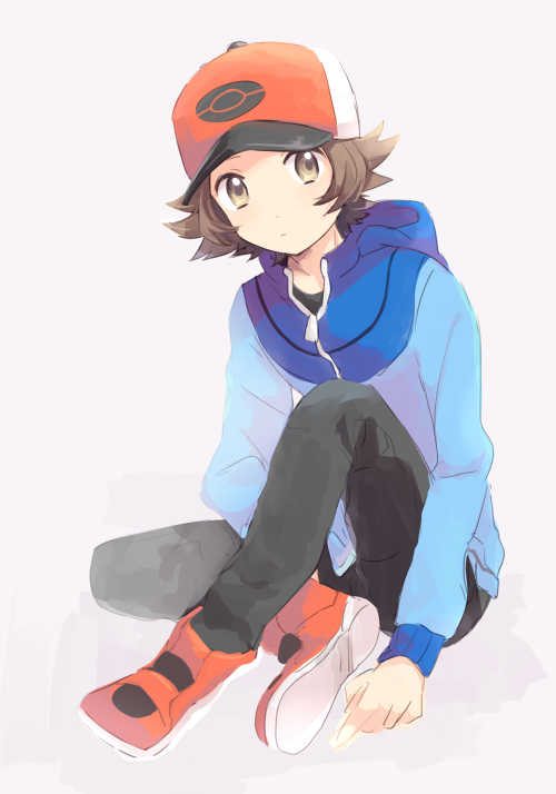 Safebooru - 1boy black pants blue jacket brown eyes brown hair closed ...