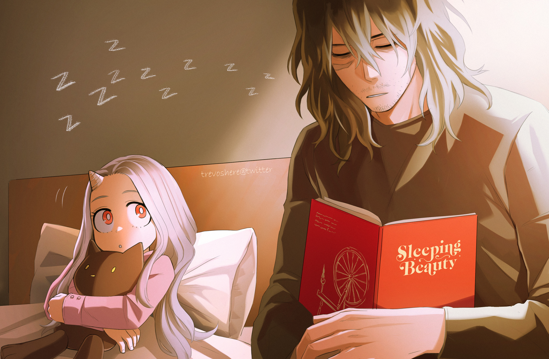 Safebooru - 1boy 1girl :o aizawa shouta black hair black shirt boku no ...