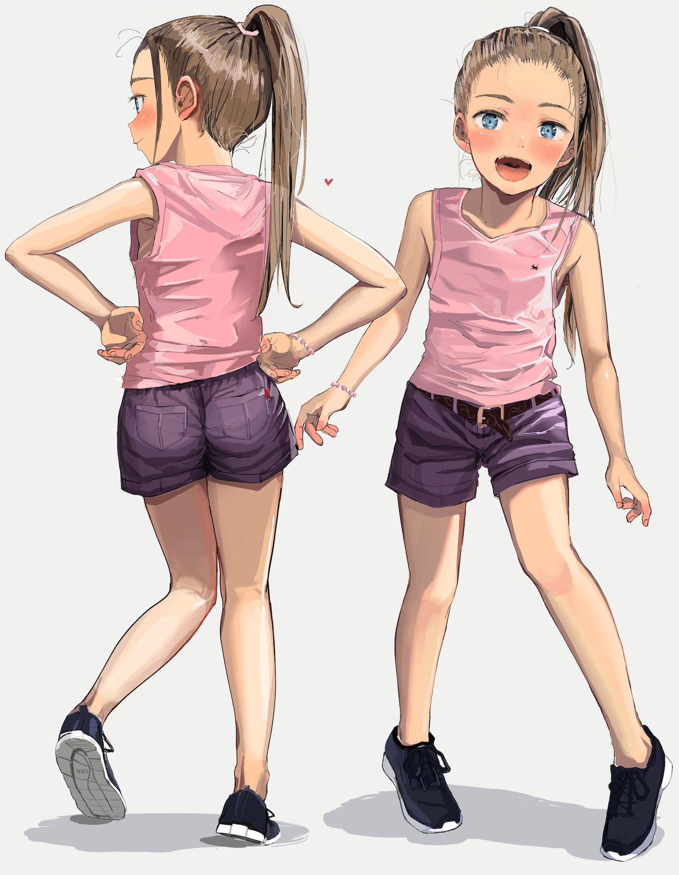 Safebooru - 1girl :d ass banned artist belt black footwear blue eyes ...