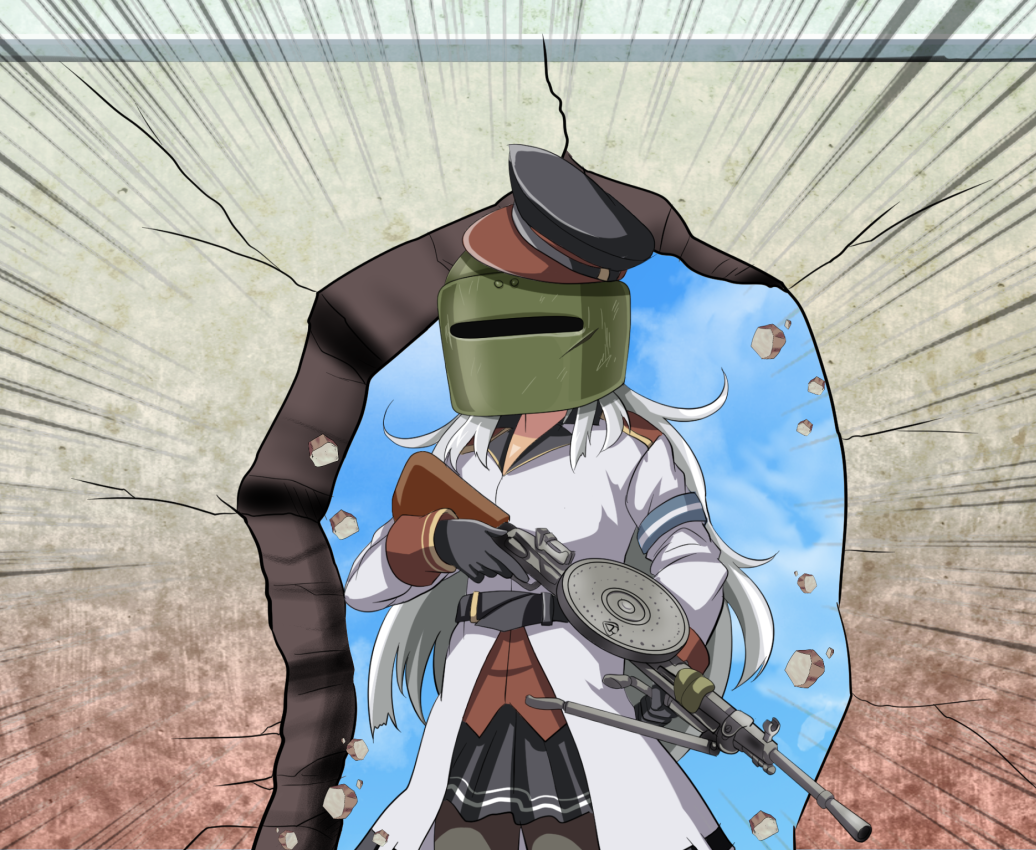 Safebooru - 1girl black gloves black legwear black skirt commentary ...