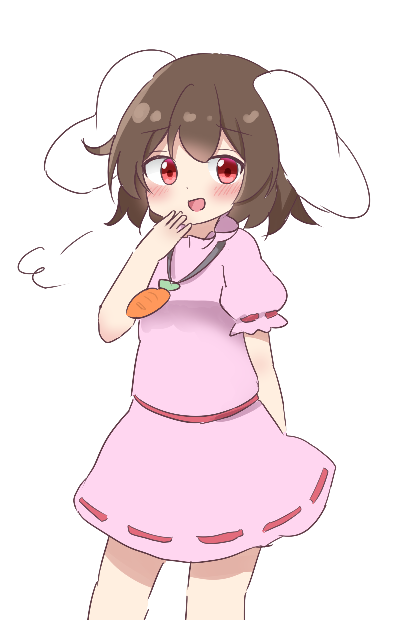 Safebooru - 1girl :d absurdres animal ears bangs black hair carrot ...