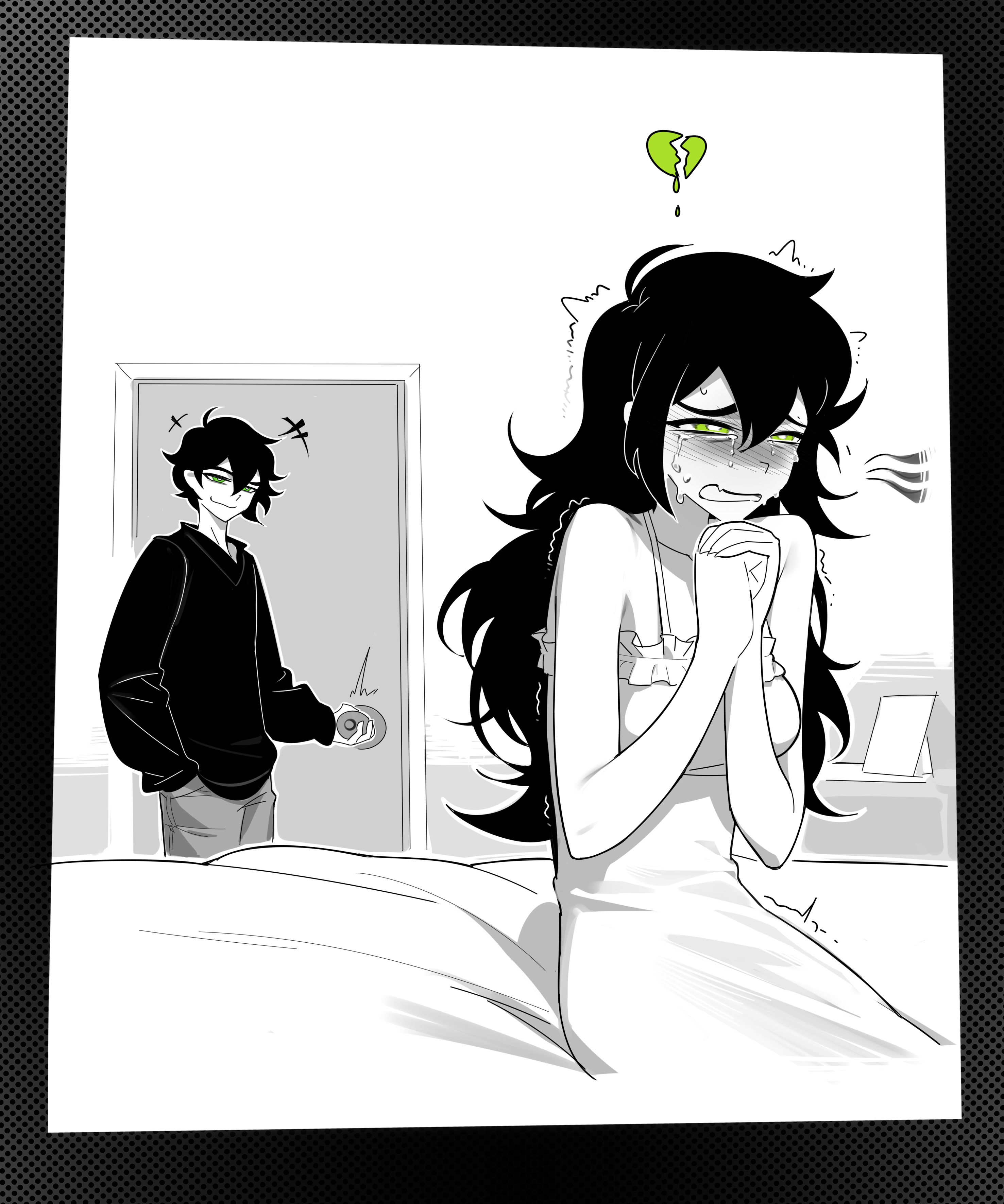 Safebooru 1boy 1girl Absurdres Aierlaobo Andrew Graves Bare Shoulders 8160