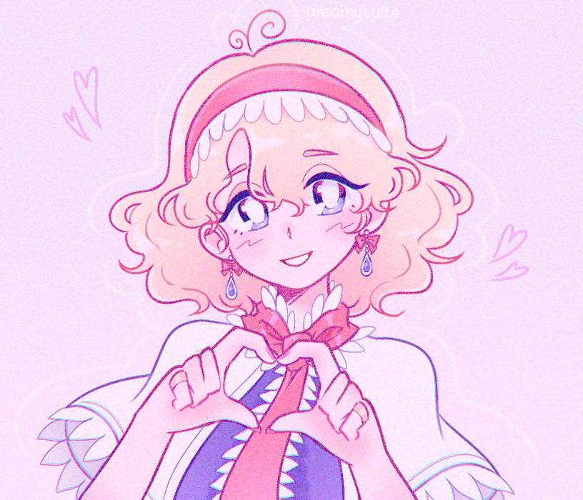 Safebooru - 1girl alice margatroid artist name bangs blonde hair blue eyes blush bow cape ...