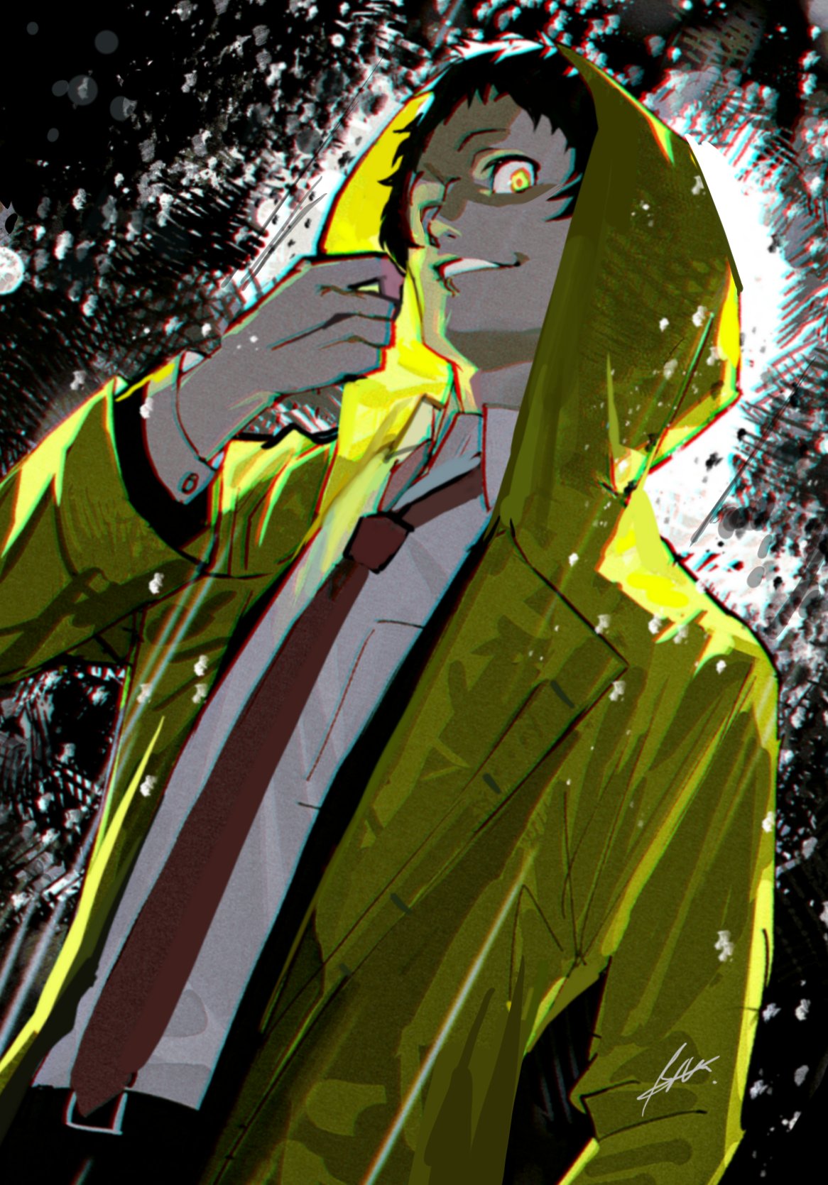 Safebooru - 1boy adachi tooru black hair black jacket btmr game from ...