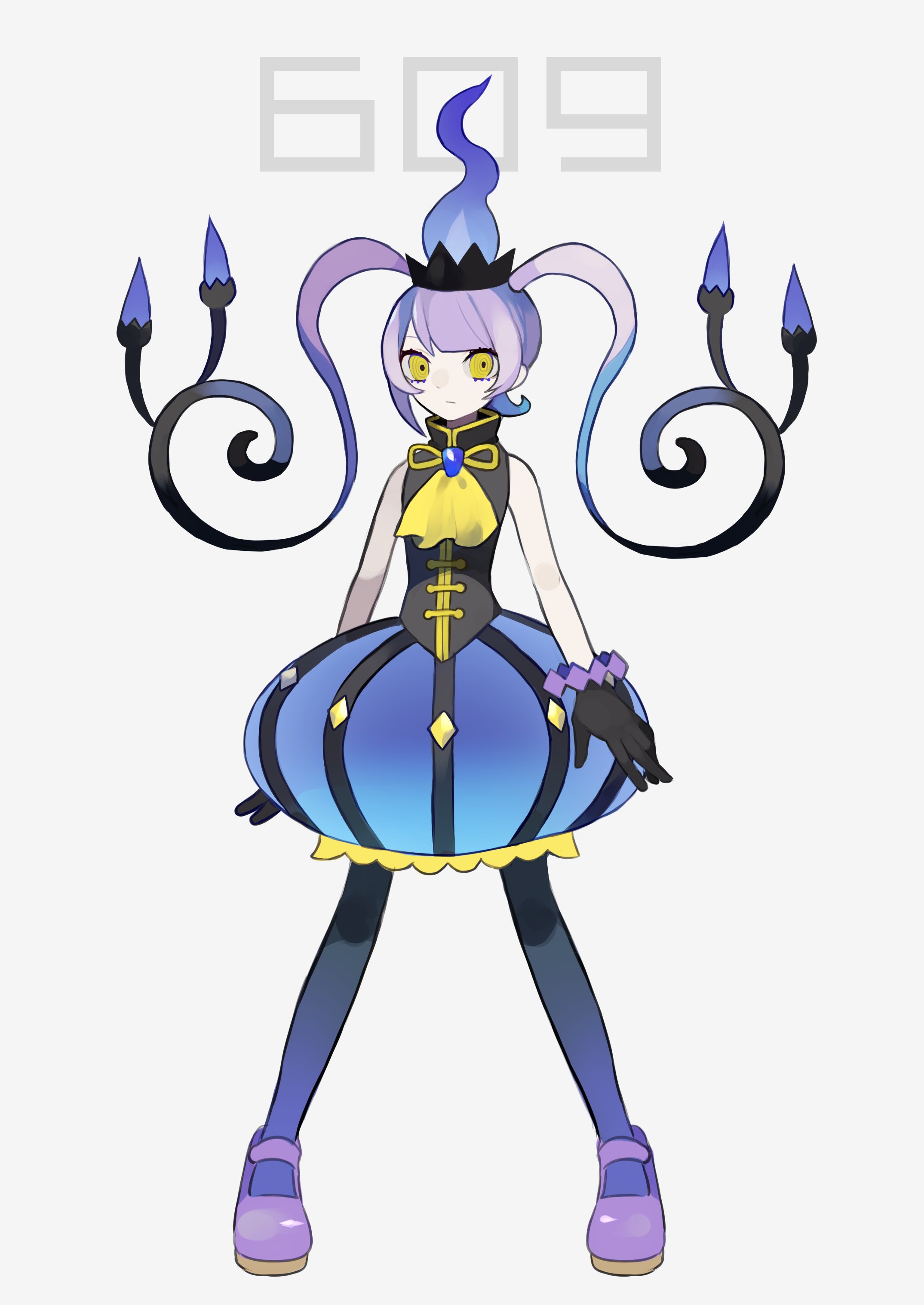 Safebooru - 1girl absurdres ascot bangs bare shoulders black gloves black hair black headwear ...