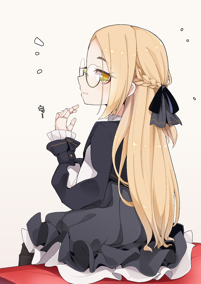Safebooru - 1girl bangs black bow black jacket black legwear black skirt blonde hair blush bow ...