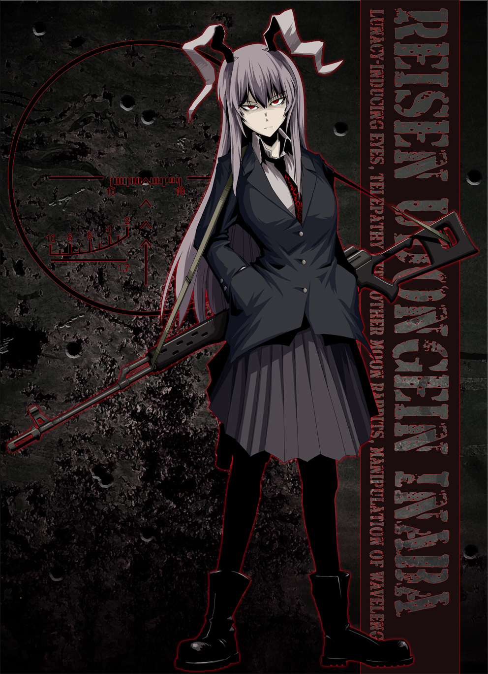 Safebooru - blazer bunny ears dragunov svd gun hellshock highres long ...