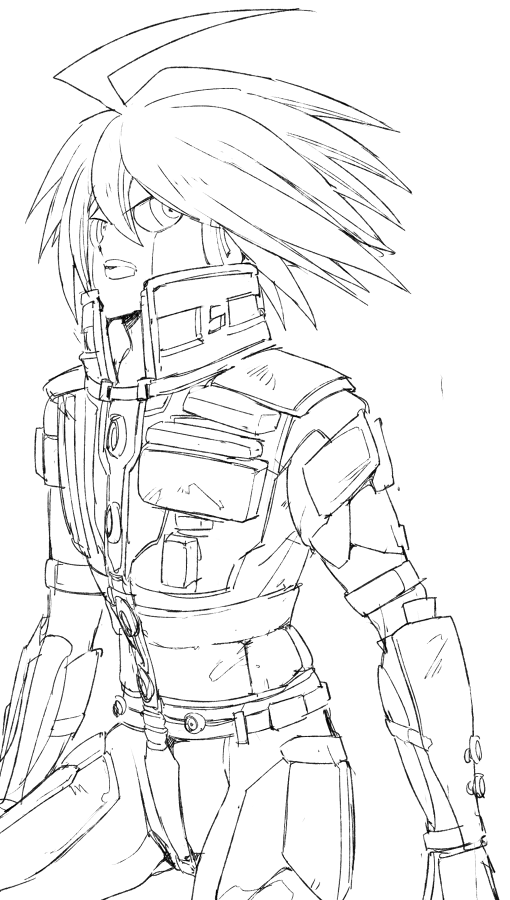 Safebooru - 1boy ahoge android aoki (fumomo) bangs commentary request ...