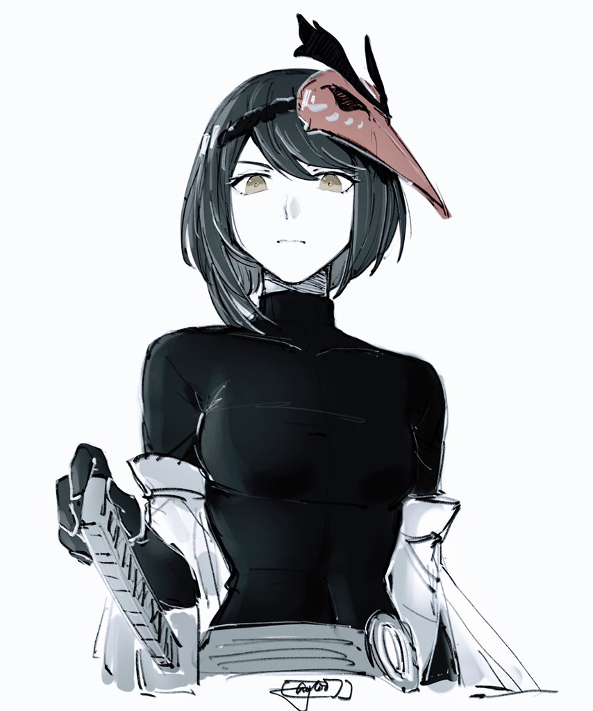 Safebooru - 1girl bangs black hair breasts closed mouth commentary ...