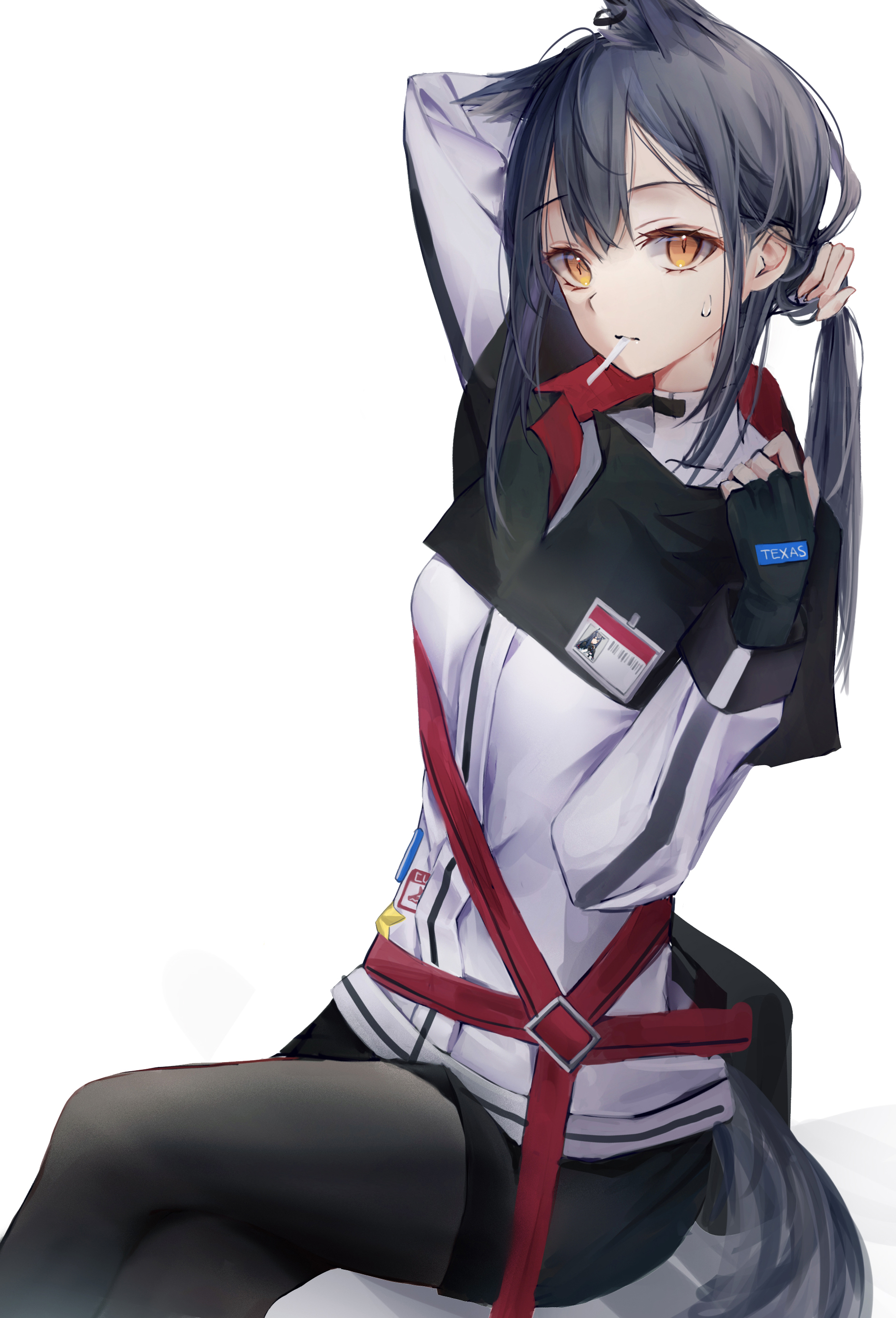 Safebooru - 0 (znanimo) 1girl absurdres animal ear fluff animal ears arknights bangs black ...