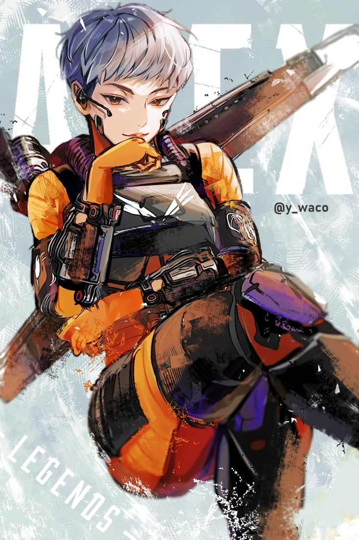 Safebooru - 1girl apex legends bodysuit brown hair copyright name gloves headset jetpack looking ...
