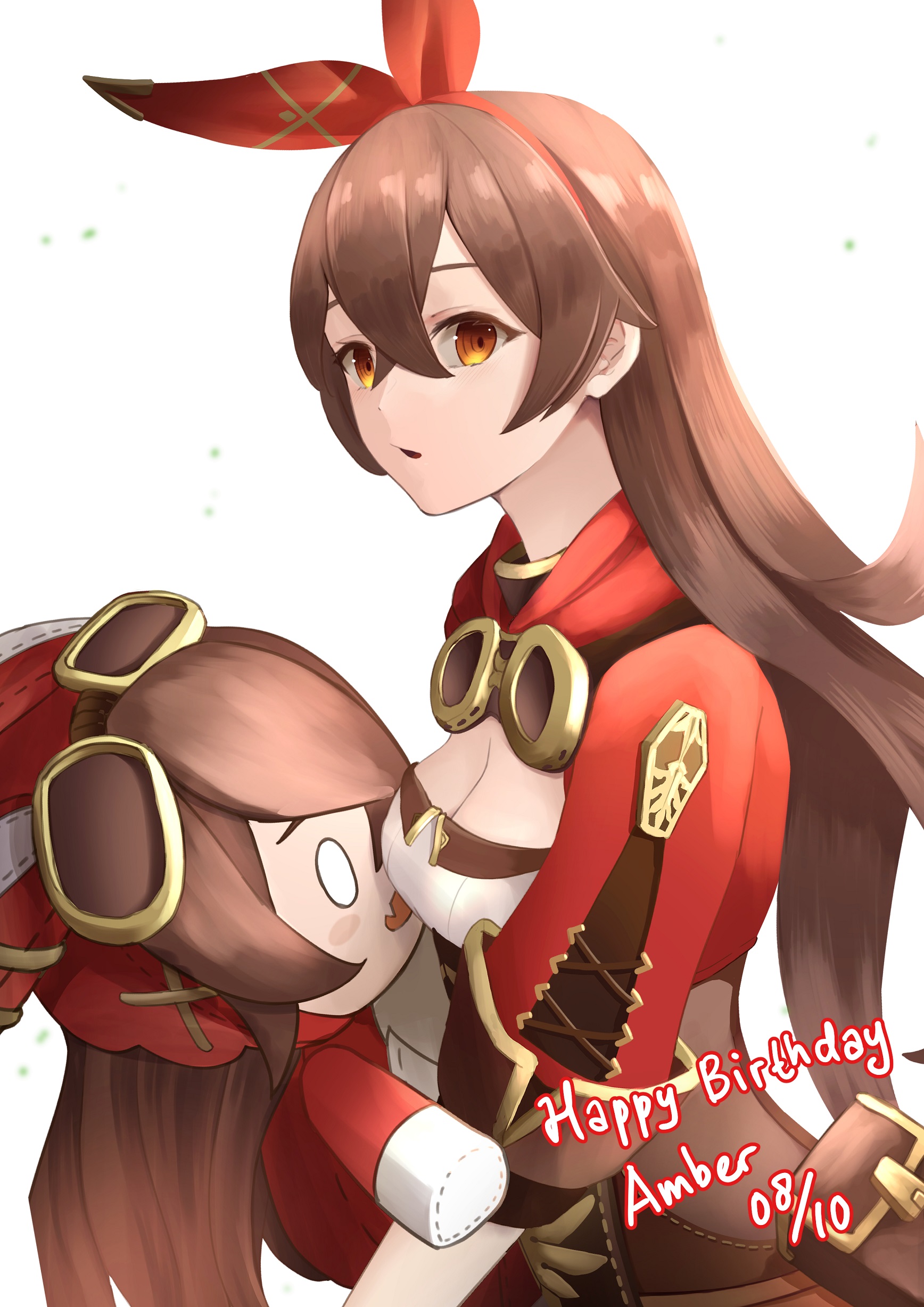 Safebooru - 1girl absurdres amber (genshin impact) bangs baron bunny (genshin impact) breasts ...