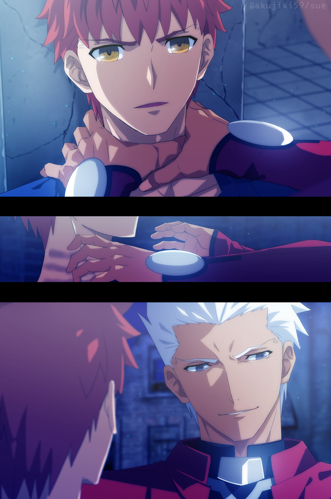 Safebooru - 2boys akujiki59 archer (fate) dark-skinned male dark skin ...