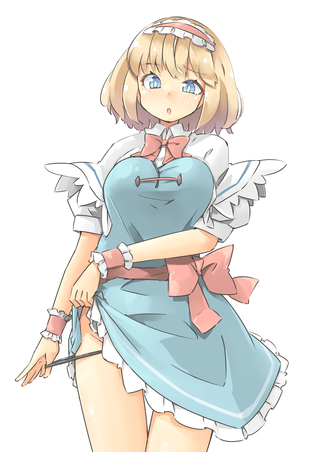 Safebooru - 1girl :o alice margatroid arnest blonde hair blue dress blue eyes bow breasts ...