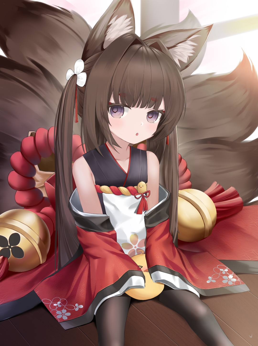Safebooru - 1girl amagi-chan (azur lane) animal ear fluff animal ears azur lane black legwear ...