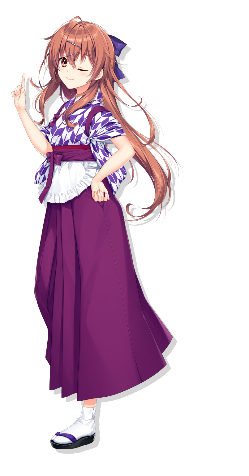 Safebooru - ;) ahoge alpha (yukai na nakamatachi) apron ayase aisa bangs blue bow blush bow ...