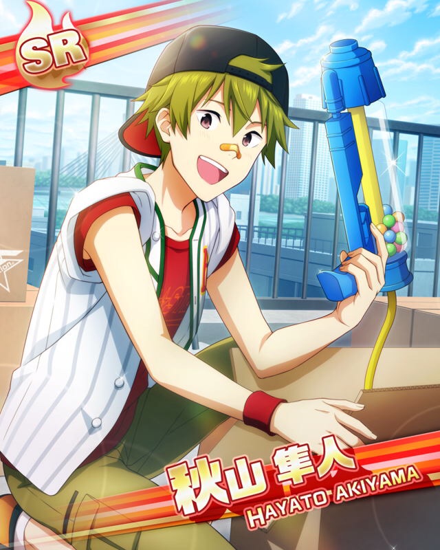 Safebooru - akiyama hayato blue eyes character name green hair ...