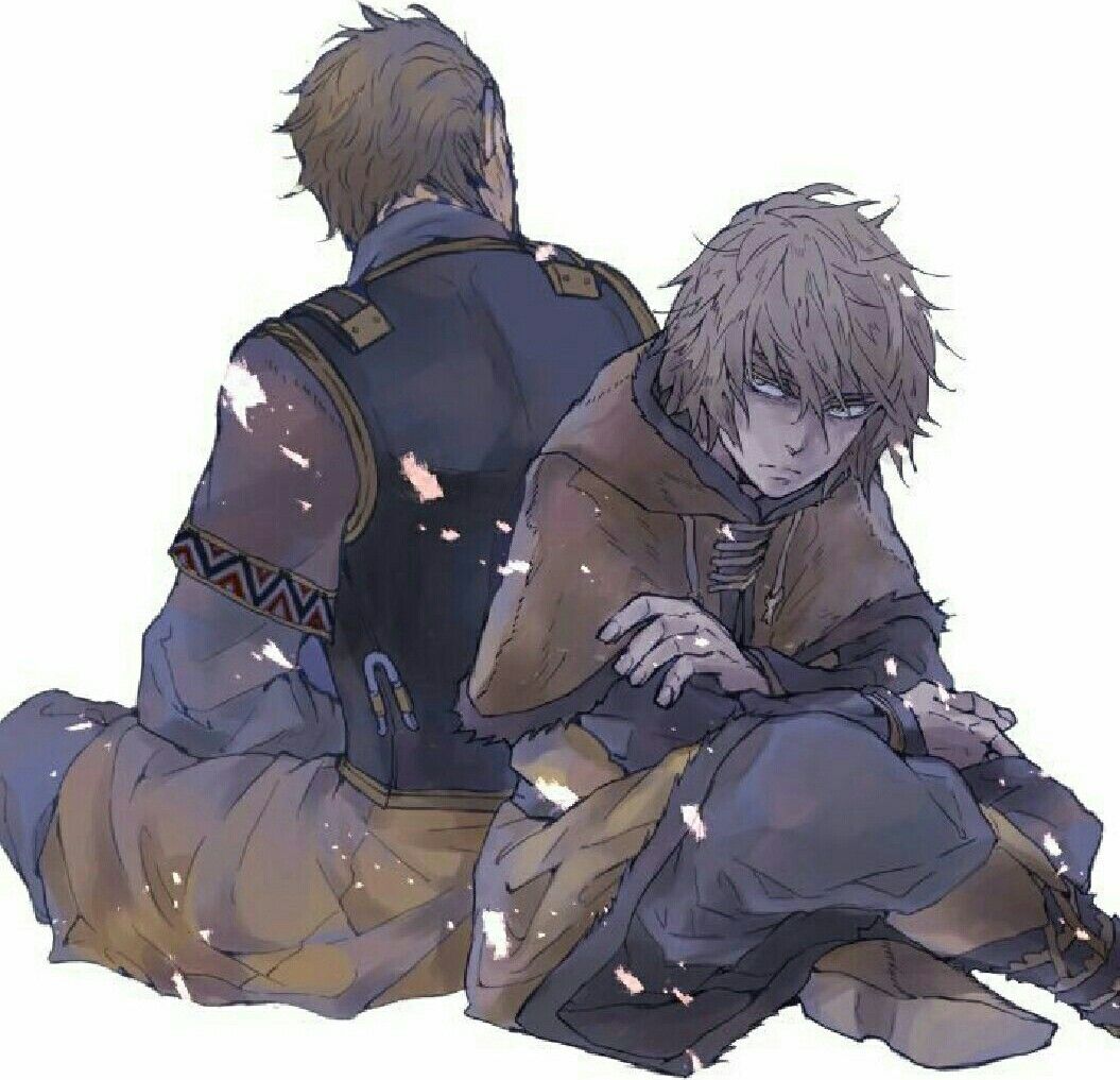 Safebooru 2boys Askeladd Back To Back Blonde Hair Fur Trim Ichibashi 2848