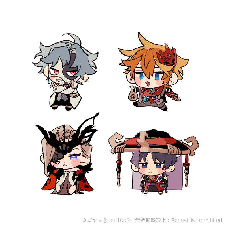 Safebooru - 1girl 3boys ahoge bag black gloves black pants blonde hair blue eyes blue hair blush ...