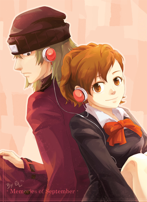 Safebooru - 1girl aragaki shinji aragaki shinjirou back-to-back back to ...