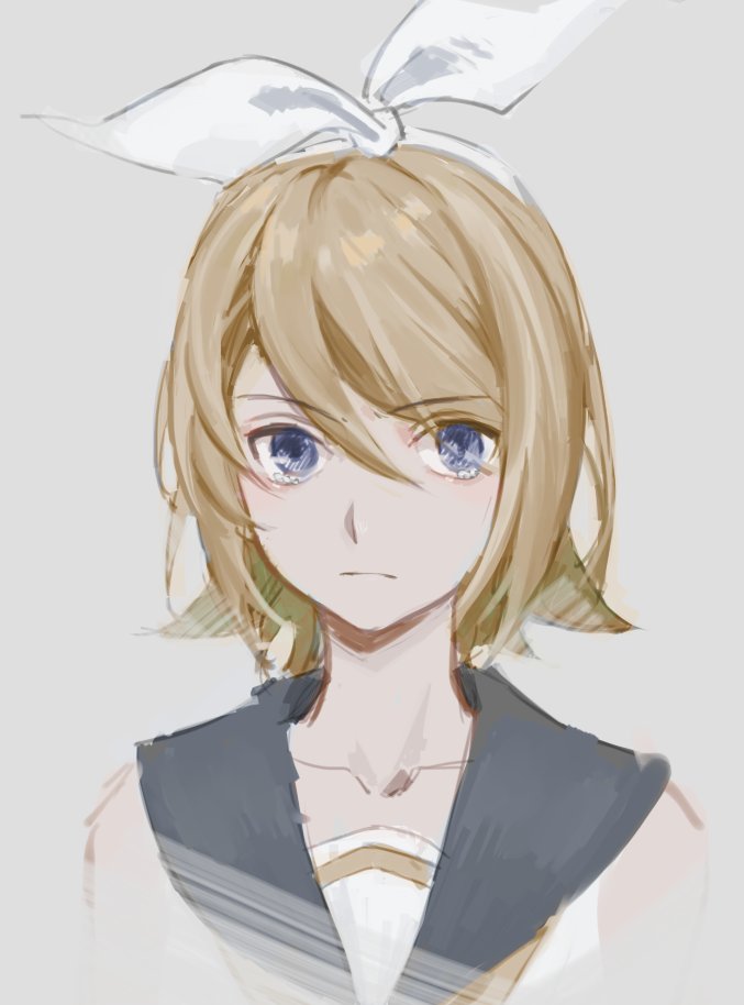 Safebooru - 1girl bare shoulders black collar blonde hair blue eyes bow collar collarbone ...