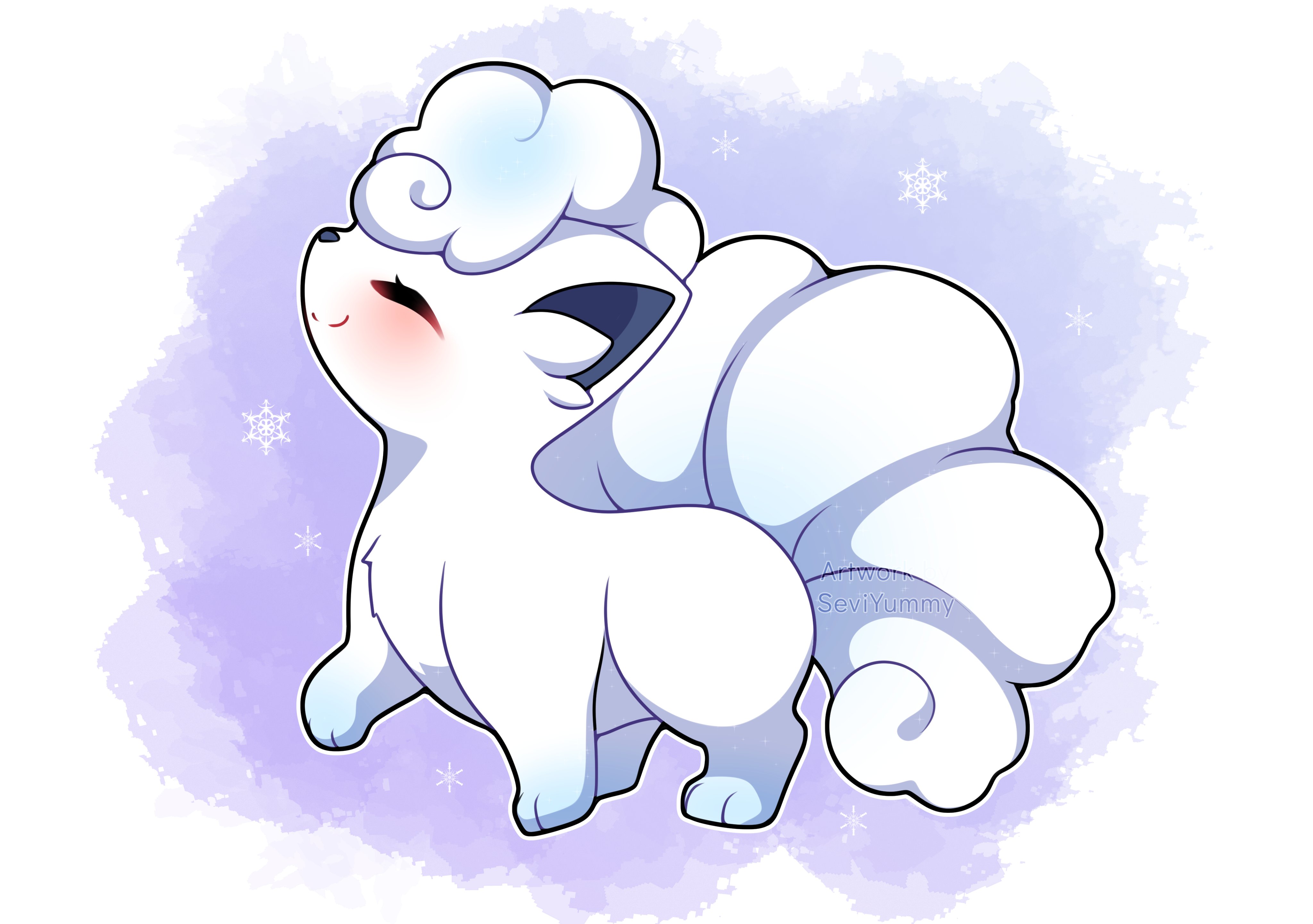 Safebooru - absurdres alolan form alolan vulpix artist name blush ...