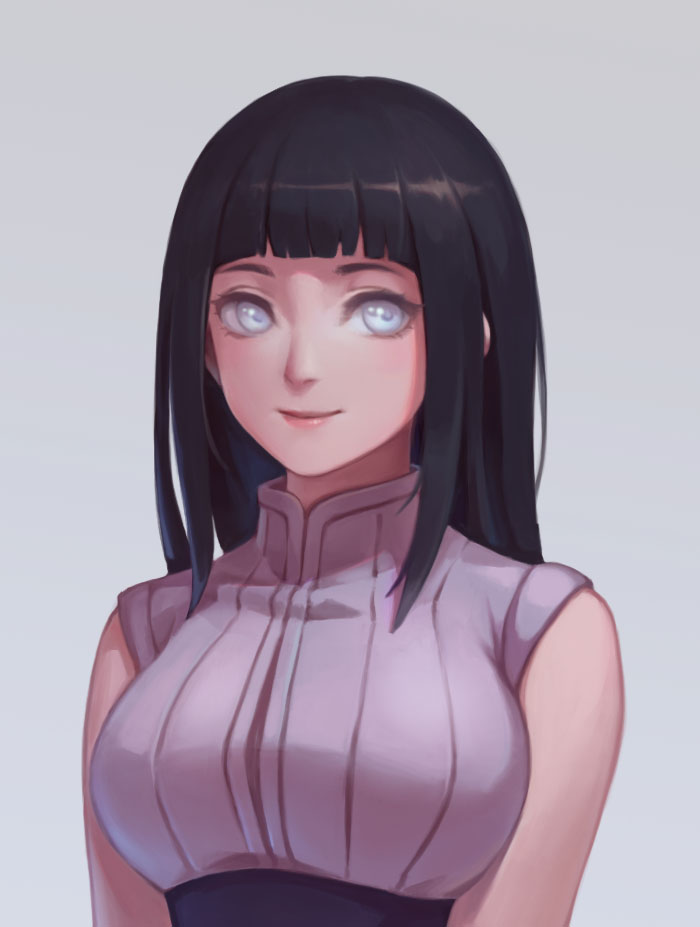 Safebooru - 1girl arms at sides bangs bare shoulders bei ju luoxuan wan black hair blue eyes ...