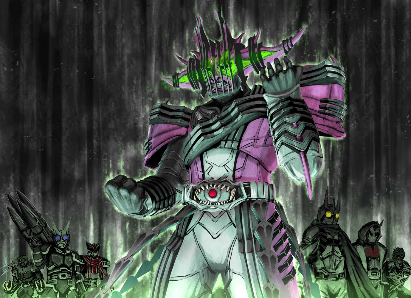 Safebooru - another decade another rider (zi-o) bug creature everyone ...