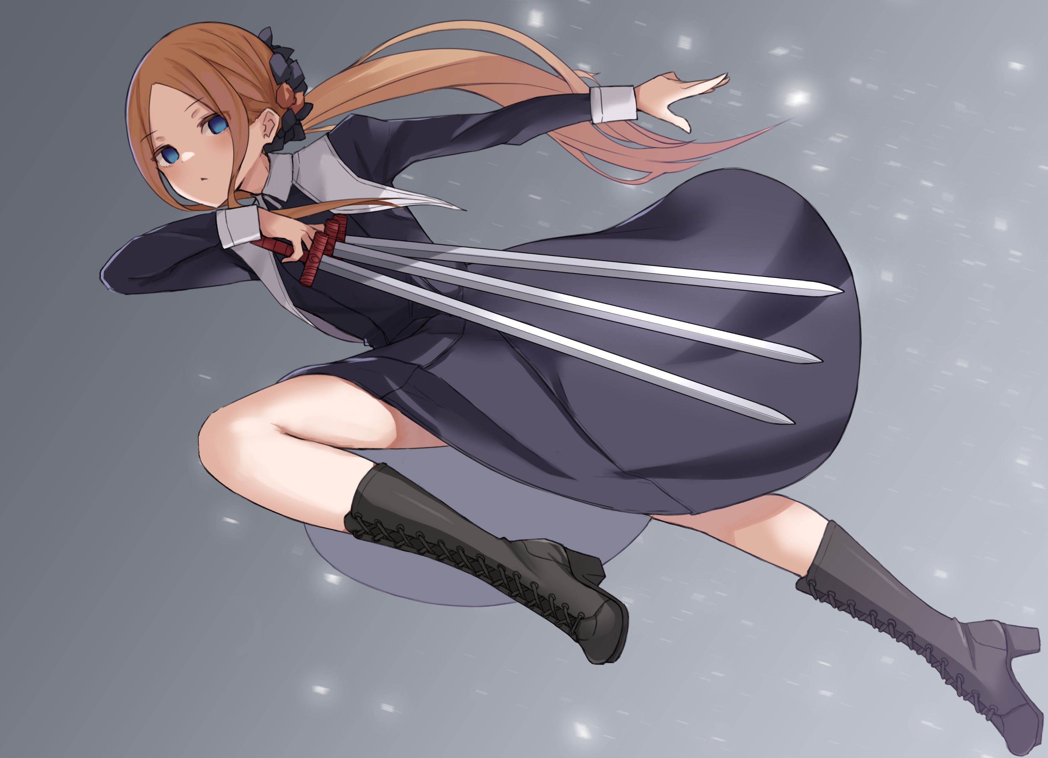 Safebooru - 1girl abigail williams (fate) absurdres action alternate costume alternate hairstyle ...