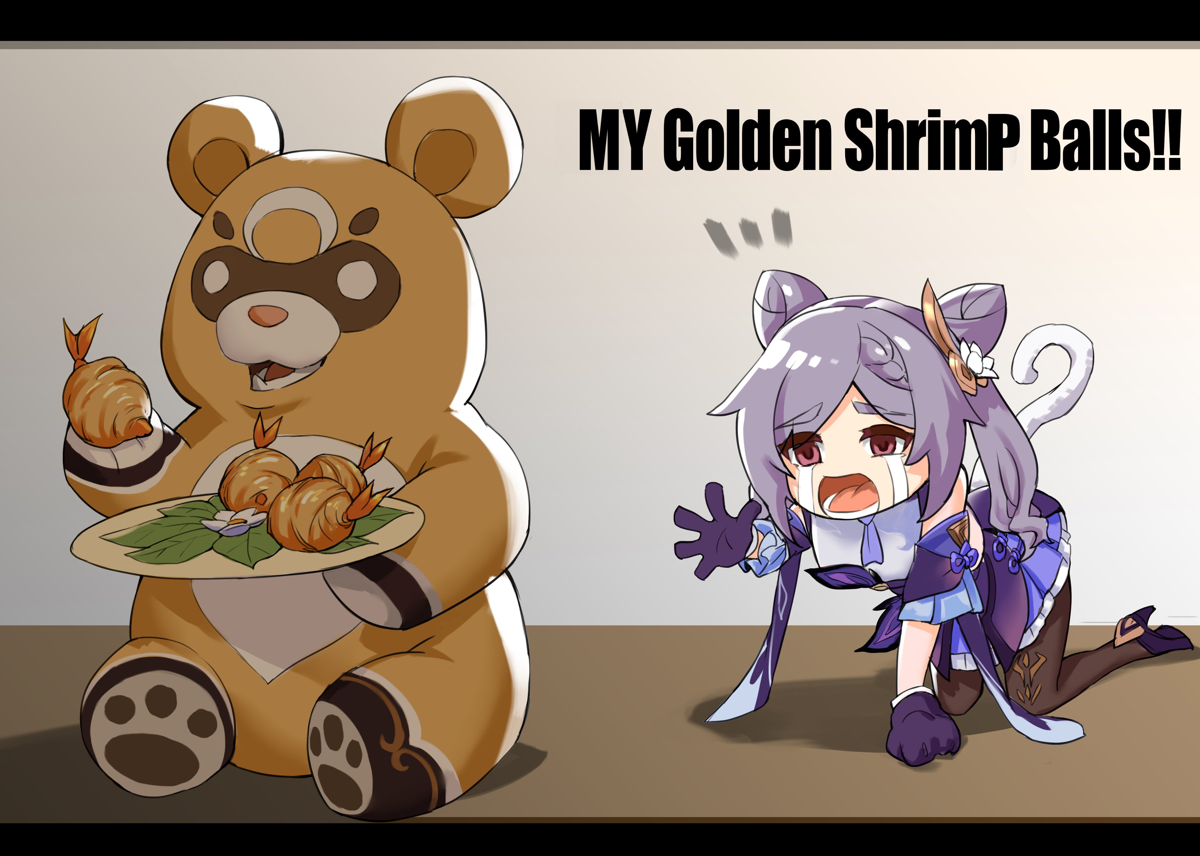 Safebooru - 1girl absurdres chibi comedy crying dress english text food ...