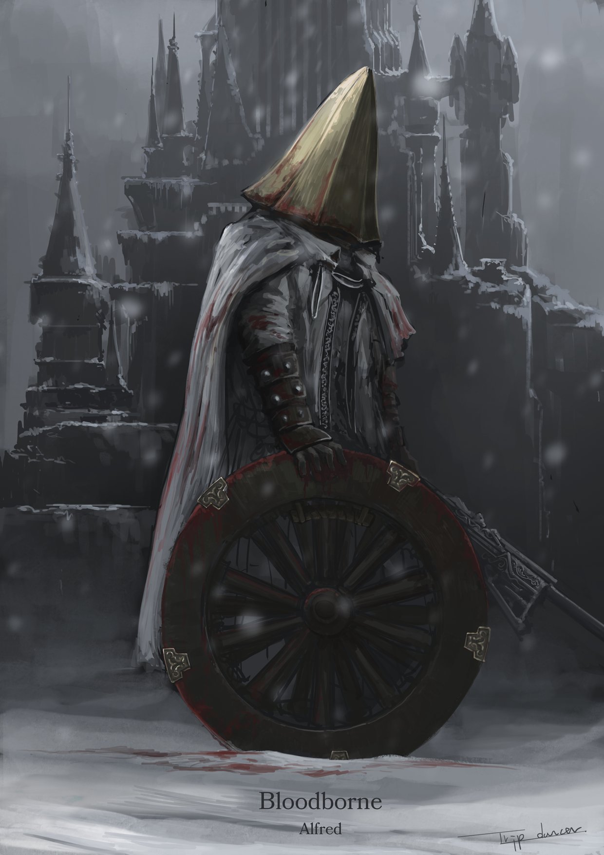 Safebooru - 1boy alfred (bloodborne) artist name blood blood on clothes ...