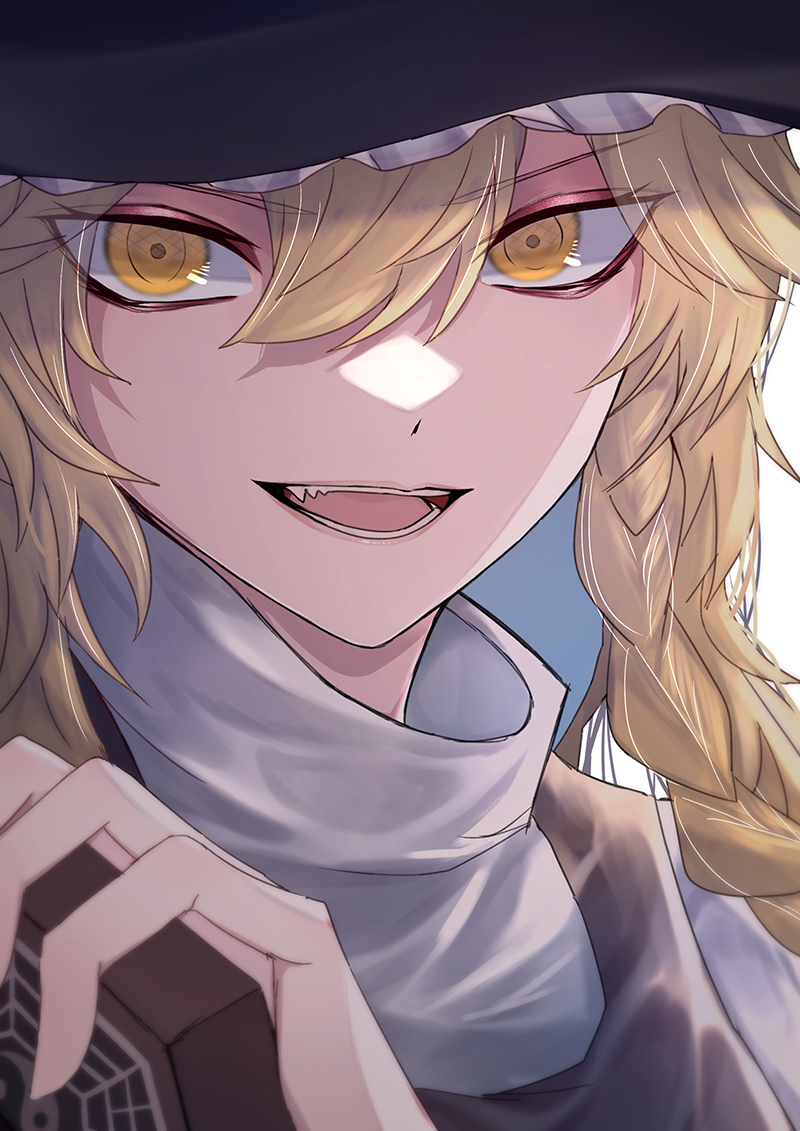 Safebooru - 1girl 33 gaff black dress blonde hair braid dress hat ...